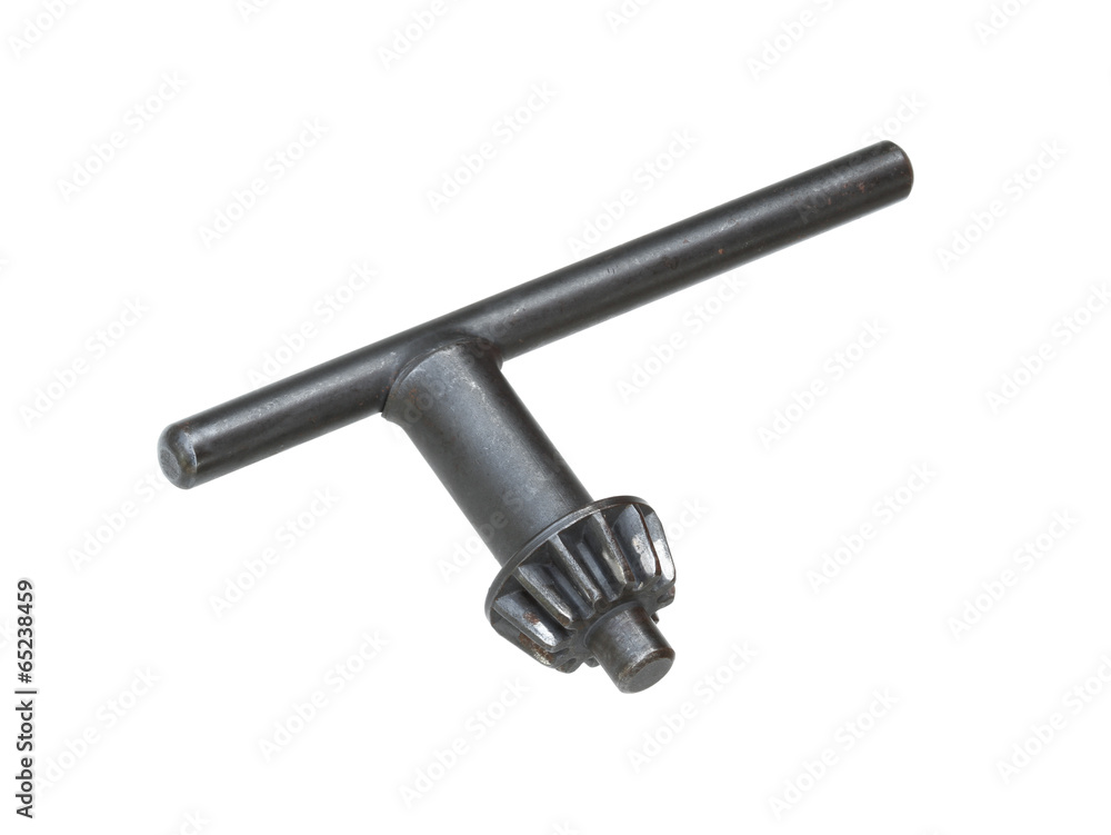 Drill chuck key isolated on white background Stock Photo | Adobe Stock