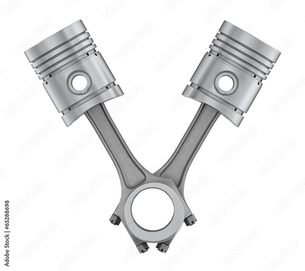 Piston isolated on white backgound Stock Photo | Adobe Stock
