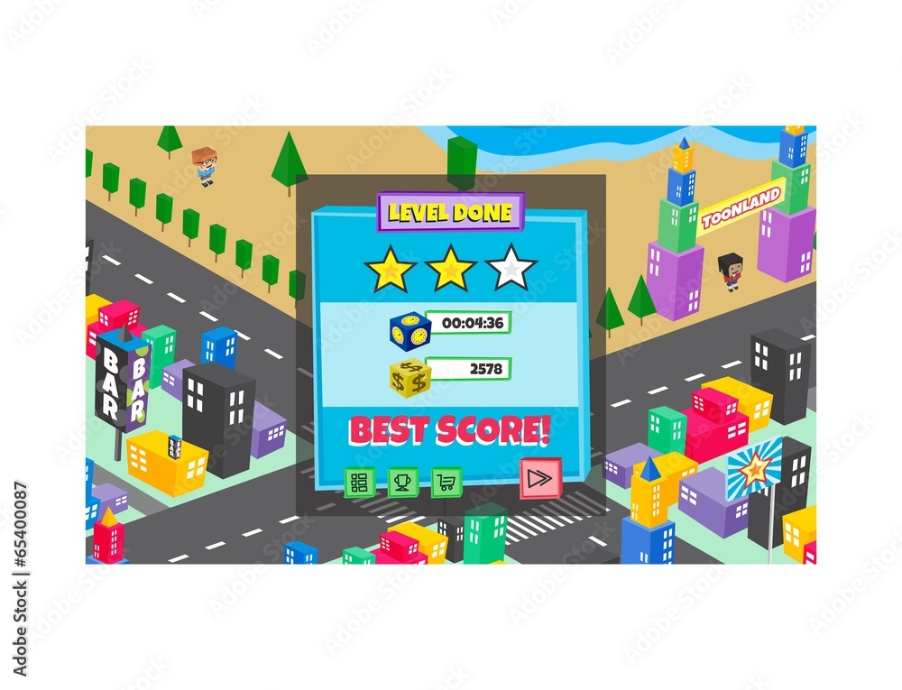 game assets platform menu Stock Vector | Adobe Stock