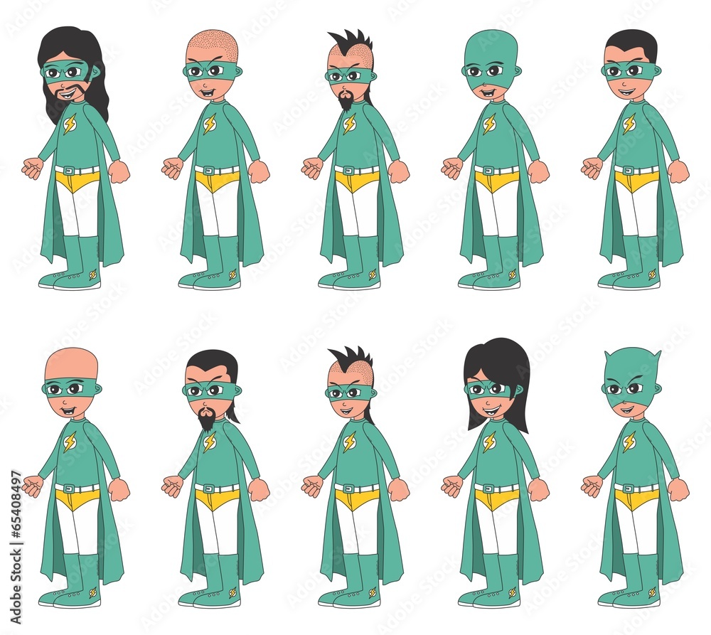 superhero cartoon theme Stock Vector | Adobe Stock