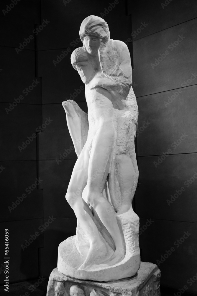 The Rondanini Pieta by Michelangelo Buonarroti - Sforza castle M Stock ...