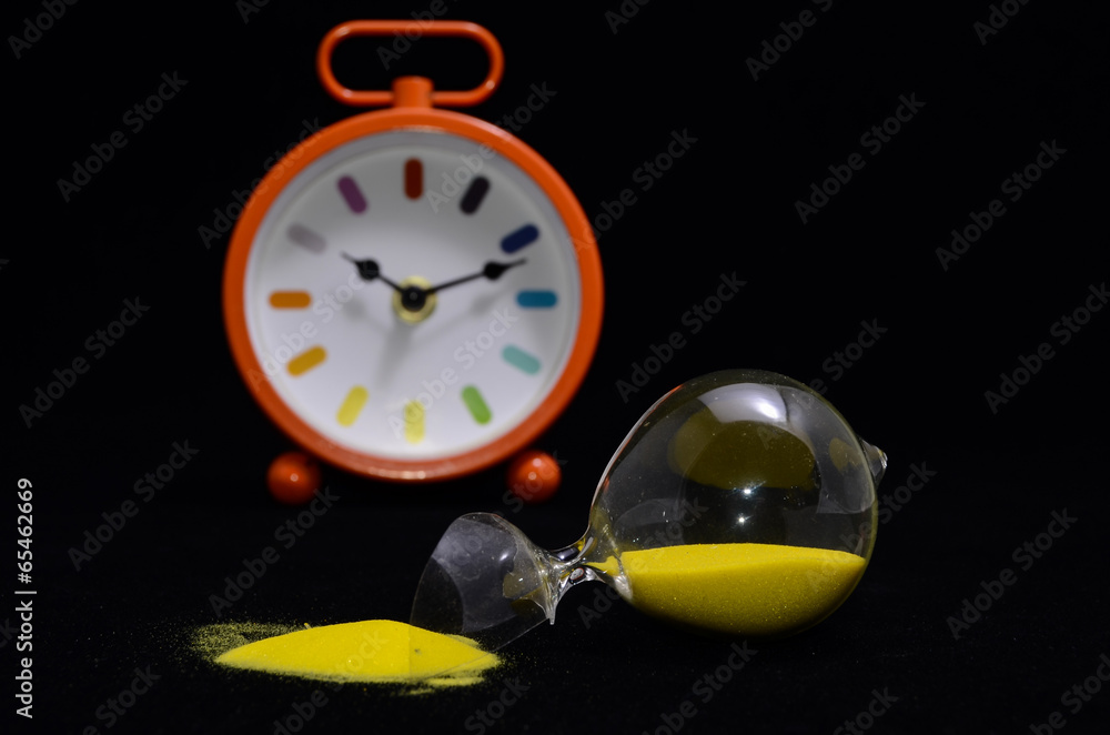 Broken Glass Hourglass Stock Photo | Adobe Stock