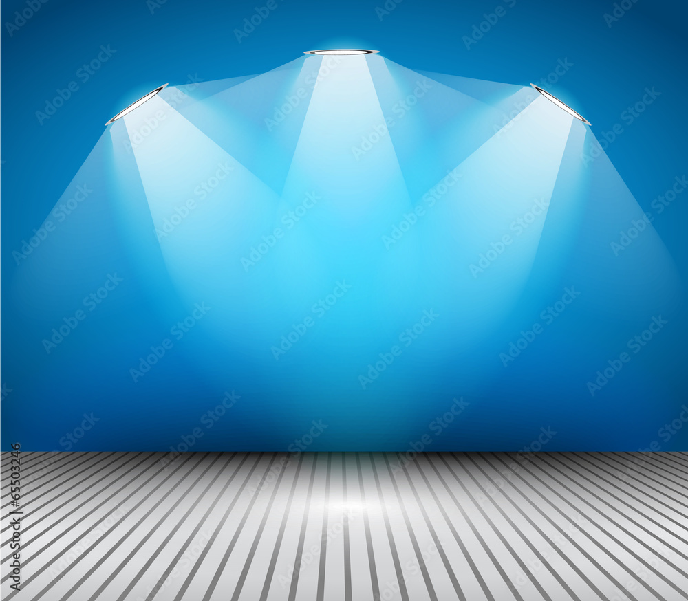 Modern interior art gallery frame design with spotlights. Stock Vector ...