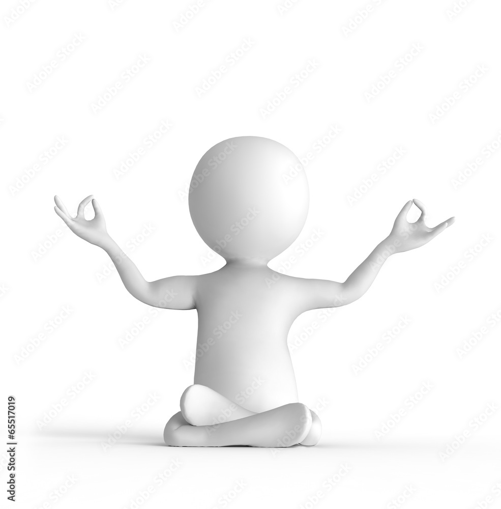 Stickman, meditating, yoga, Stock Illustration | Adobe Stock