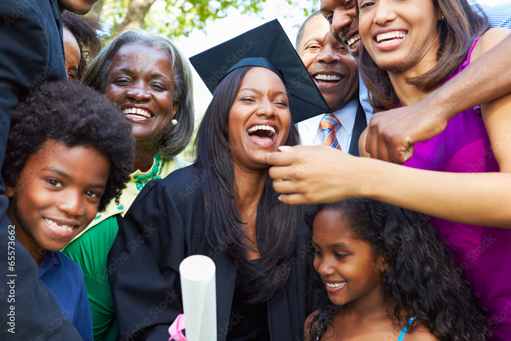 African American Student Celebrates Graduation Stock Photo | Adobe Stock