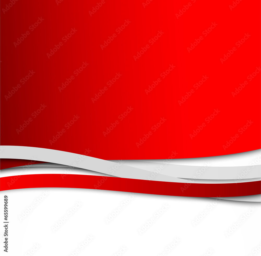 Abstract wavy red background Stock Vector | Adobe Stock