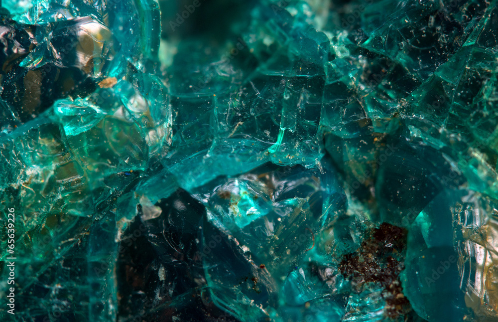 Chrysocolla is a hydrated copper silicate mineral. Macro Stock Photo ...