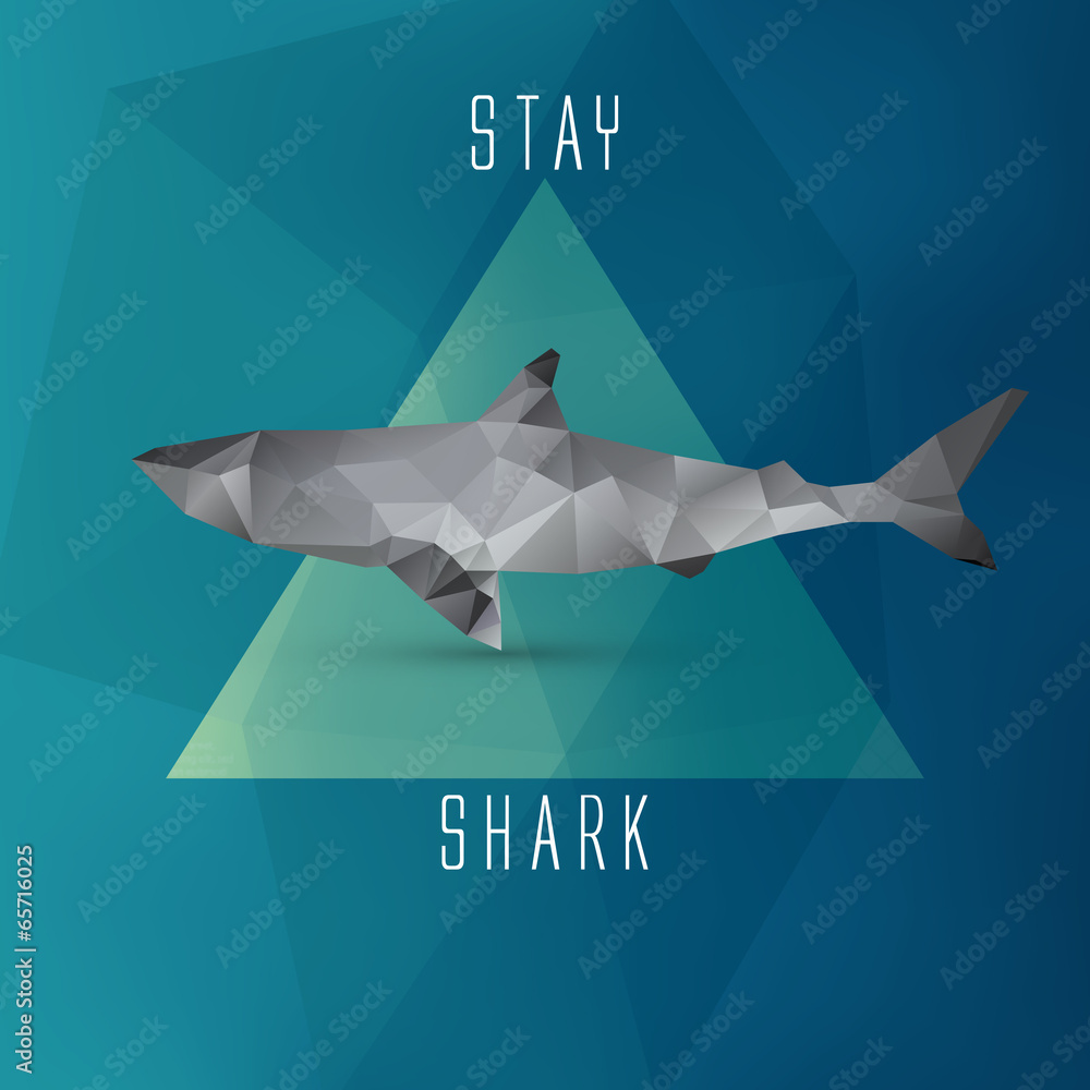 Vector abstract shark illustration Stock Vector | Adobe Stock
