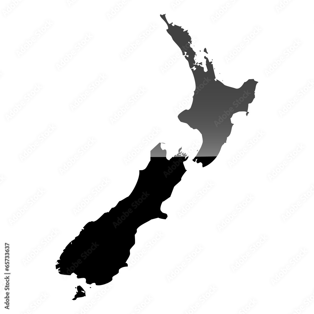 High detailed vector map - New Zealand. Stock Illustration | Adobe Stock