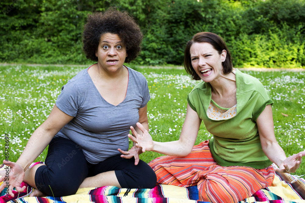 angry women in park Stock Photo | Adobe Stock