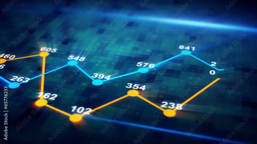 futuristic graph chart seamless loop animation Stock Video | Adobe Stock