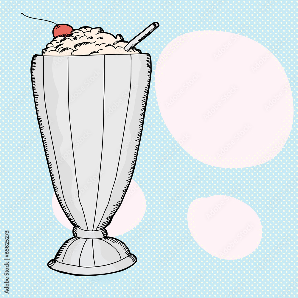 Vanilla Milkshake Stock Vector | Adobe Stock