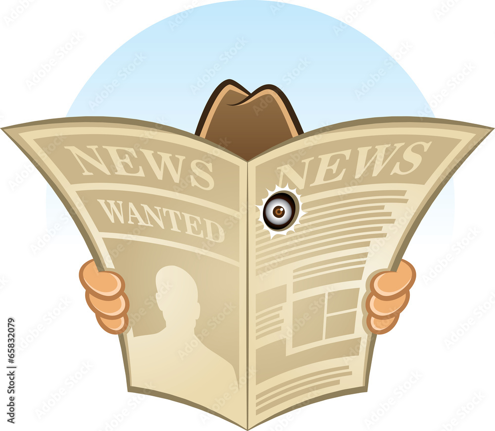 Cartoon Vector Illustration of secret spy detective Stock Vector ...