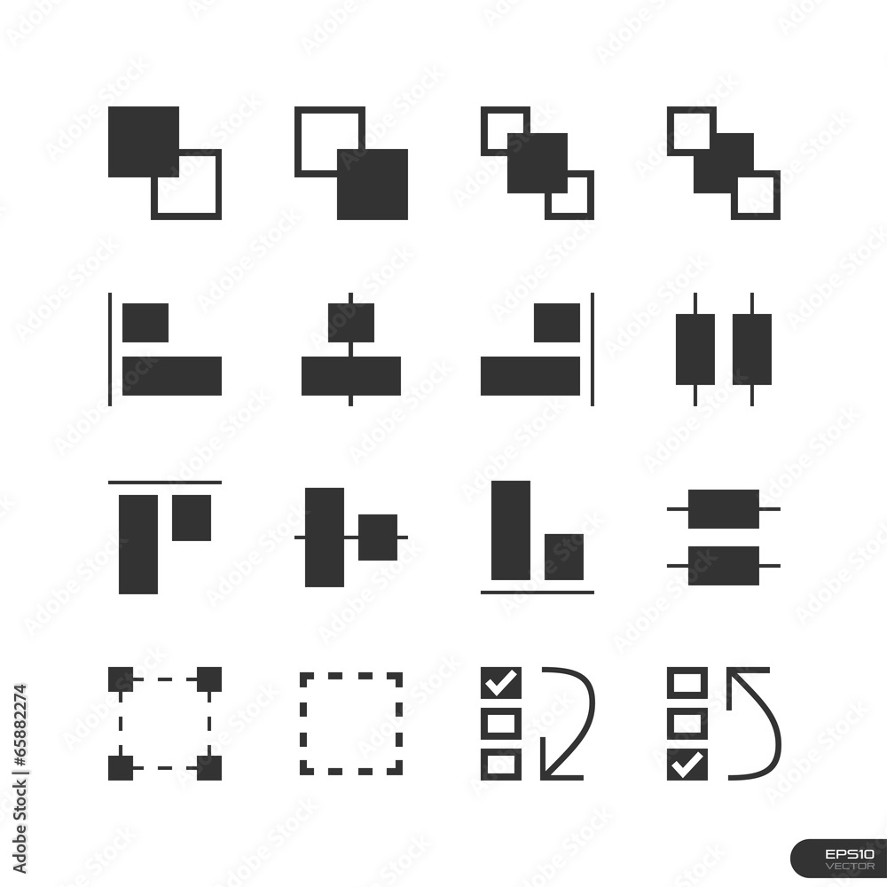 User Interface & Design Elements icon set Stock Vector | Adobe Stock