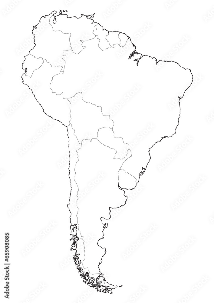 latin america borders Stock-Vektorgrafik | Adobe Stock