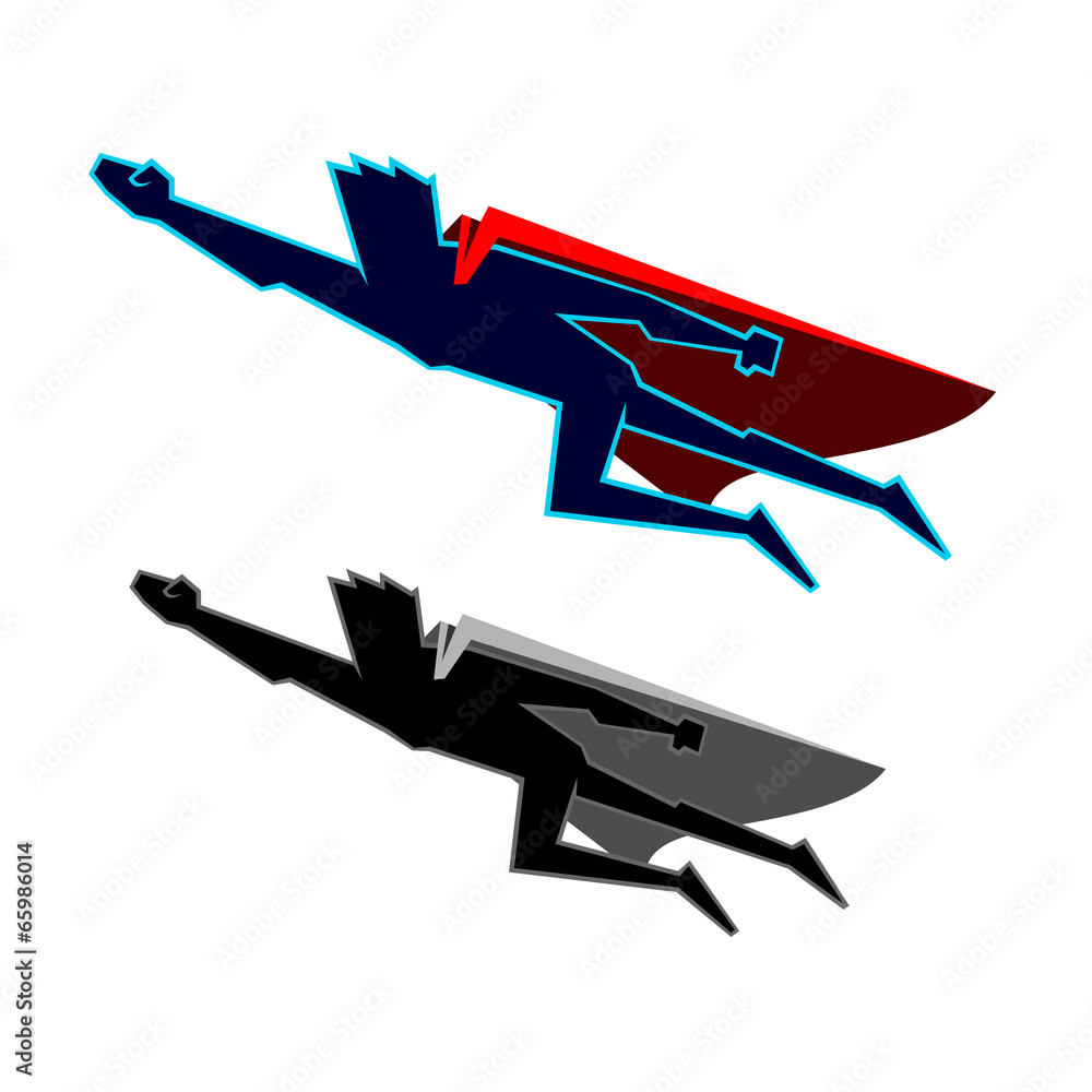 Super Heroes Fly Stock Vector | Adobe Stock