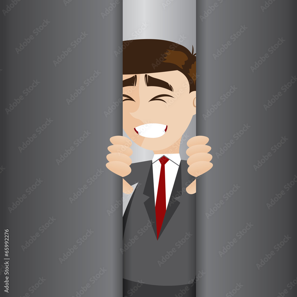 cartoon businessman tried to open elevator door Stock Vector | Adobe Stock