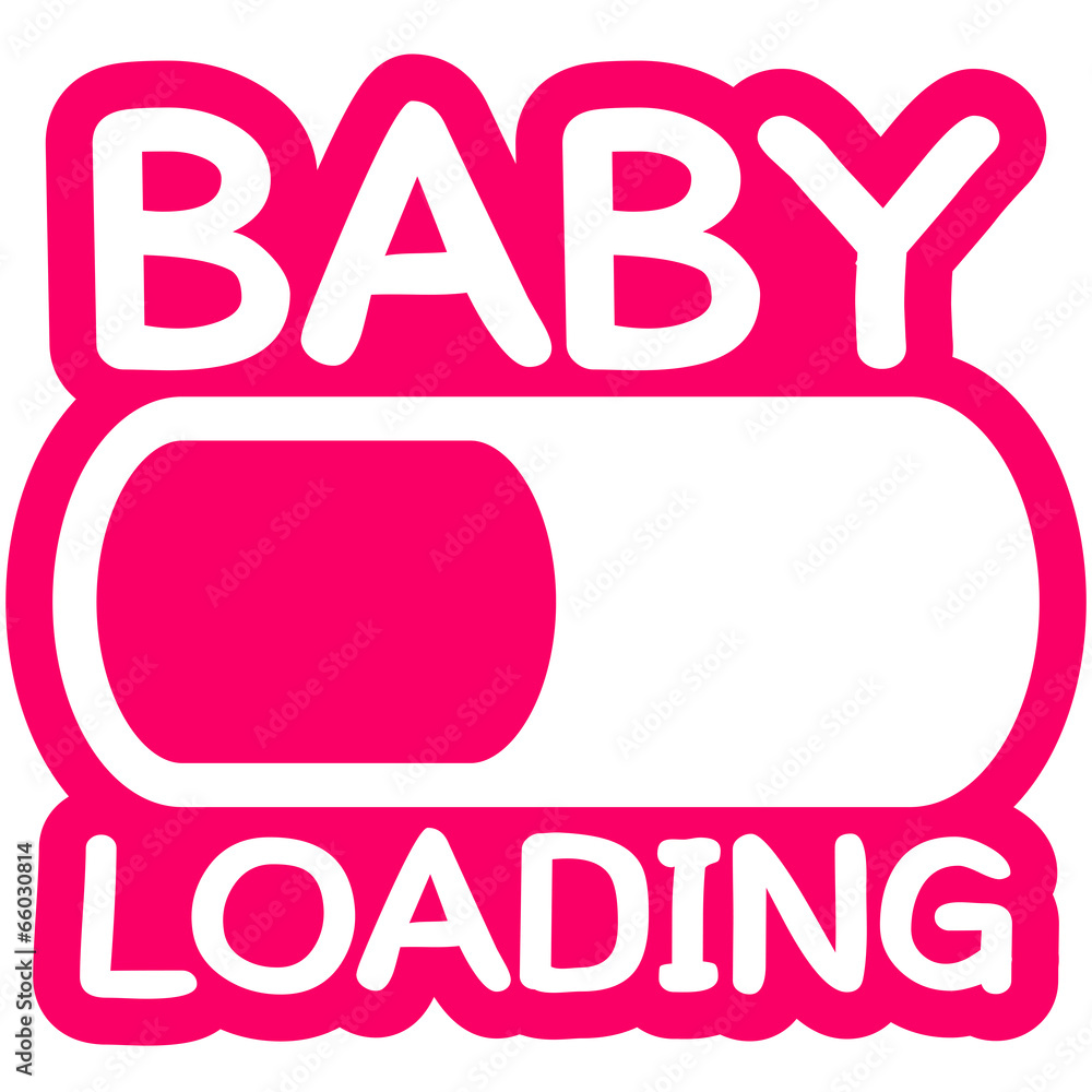 Baby Loading Girl Logo Design Stock Illustration | Adobe Stock