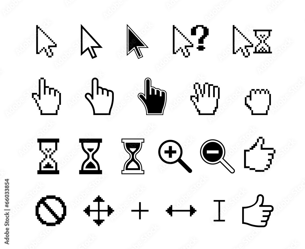 cursors icons Stock Vector | Adobe Stock