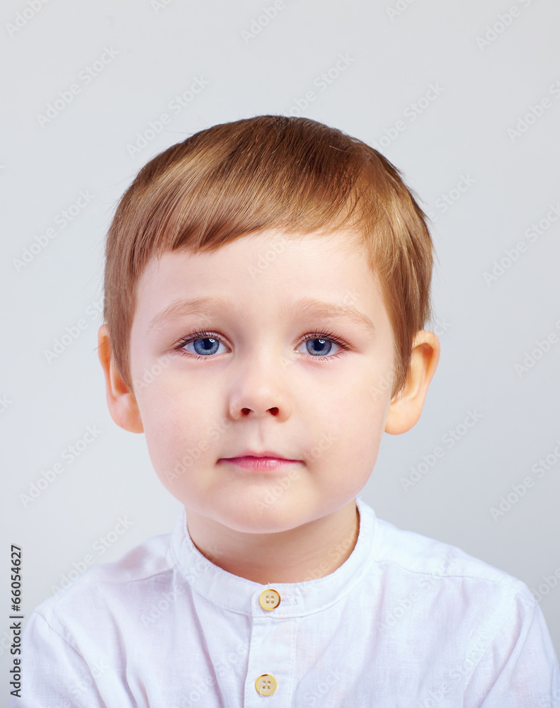 portrait of cute kid boy, four years old Stock Photo | Adobe Stock