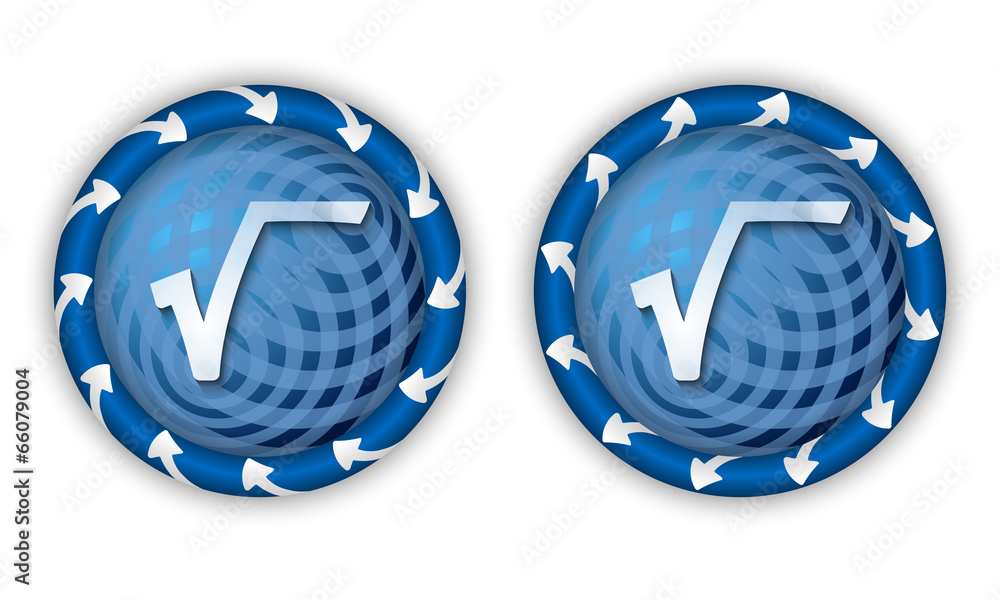 set two icons with arrows and transparent radix symbol Stock Vector ...