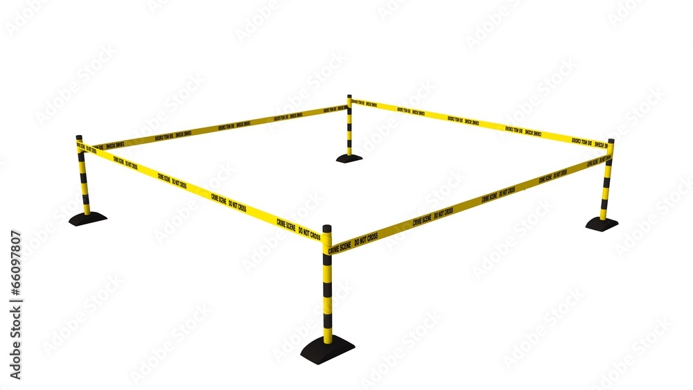 crime scene police line on white background Stock Illustration | Adobe ...