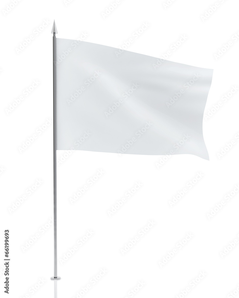 White Flag Isolated on White Background Stock Illustration | Adobe Stock