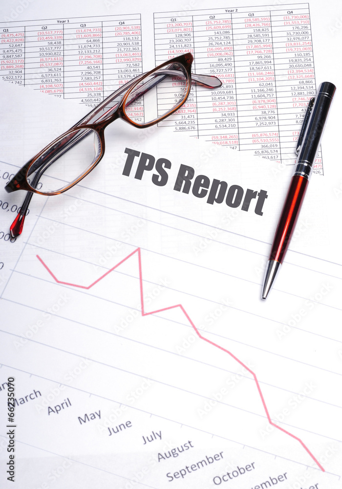 Testing Procedure Specification Report or TPS Report Stock Photo ...