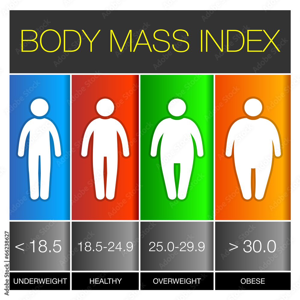 Body Mass Index Infographic Icons Vector Stock Vector Adobe Stock