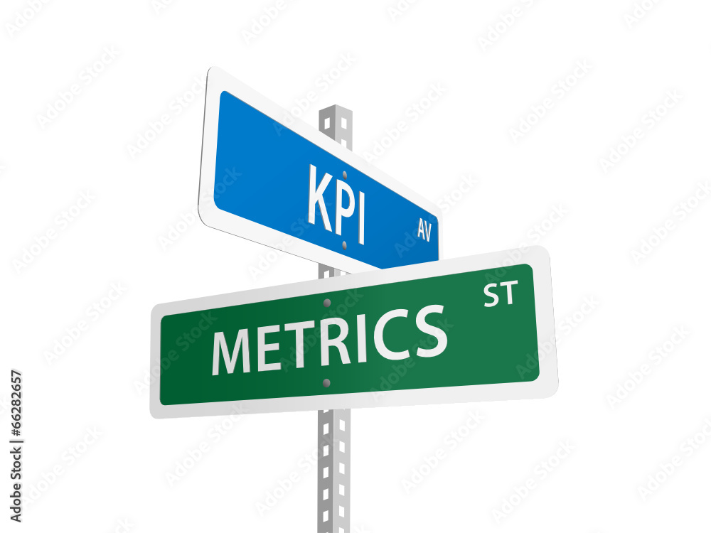 KPI & METRICS Street signs (American performance key indicator) Stock ...