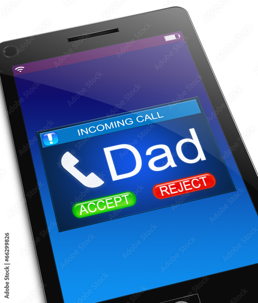 Dad calling Stock Illustration | Adobe Stock
