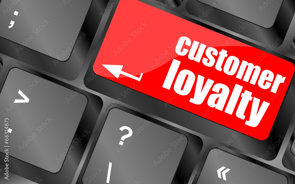 button keypad key with customer loyalty word Stock Illustration | Adobe ...