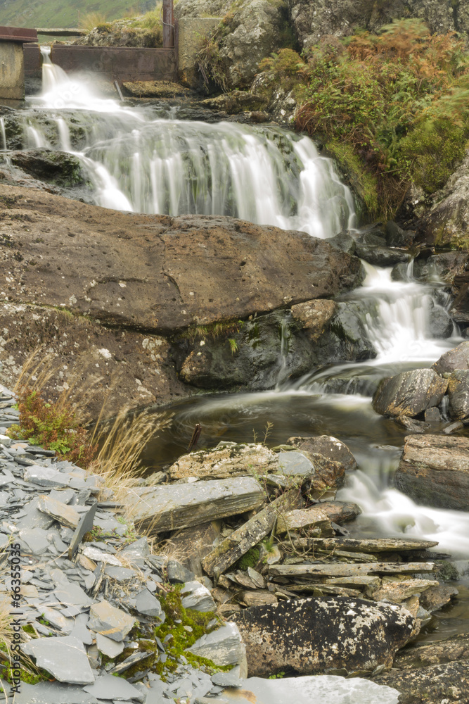 Mountain stream waterfall, long exposure Stock Photo | Adobe Stock
