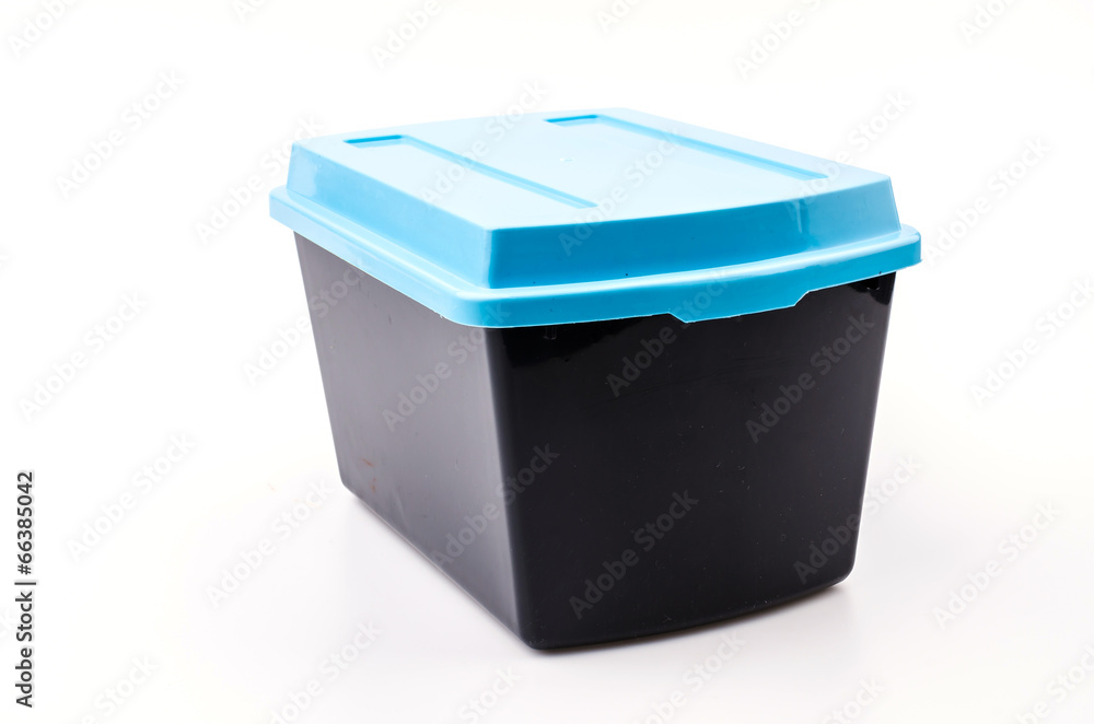 Plastic box isolated white background Stock Photo | Adobe Stock