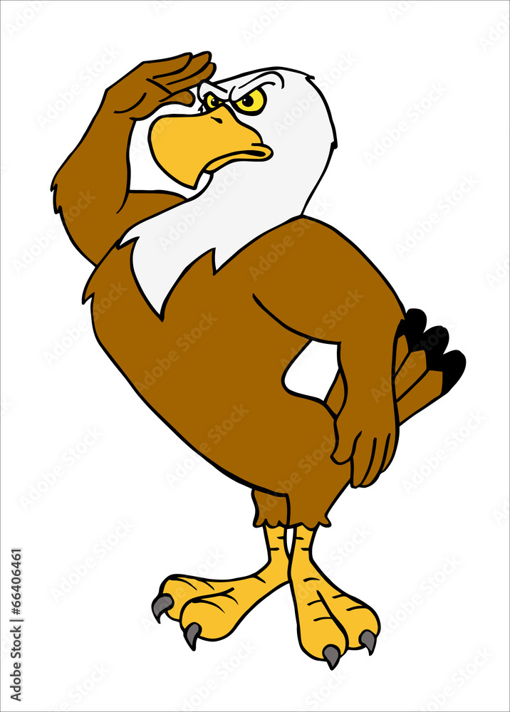 American Eagle Saluting Stock Illustration | Adobe Stock