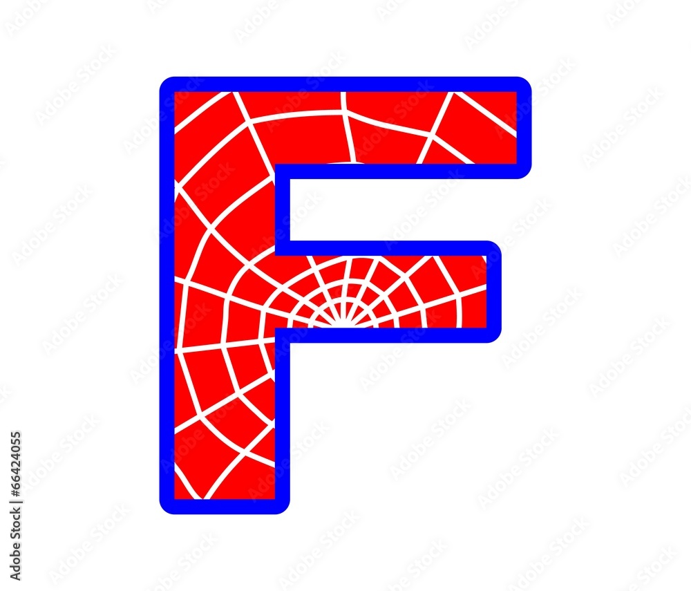 F letter - spider web alphabet Stock Vector | Adobe Stock