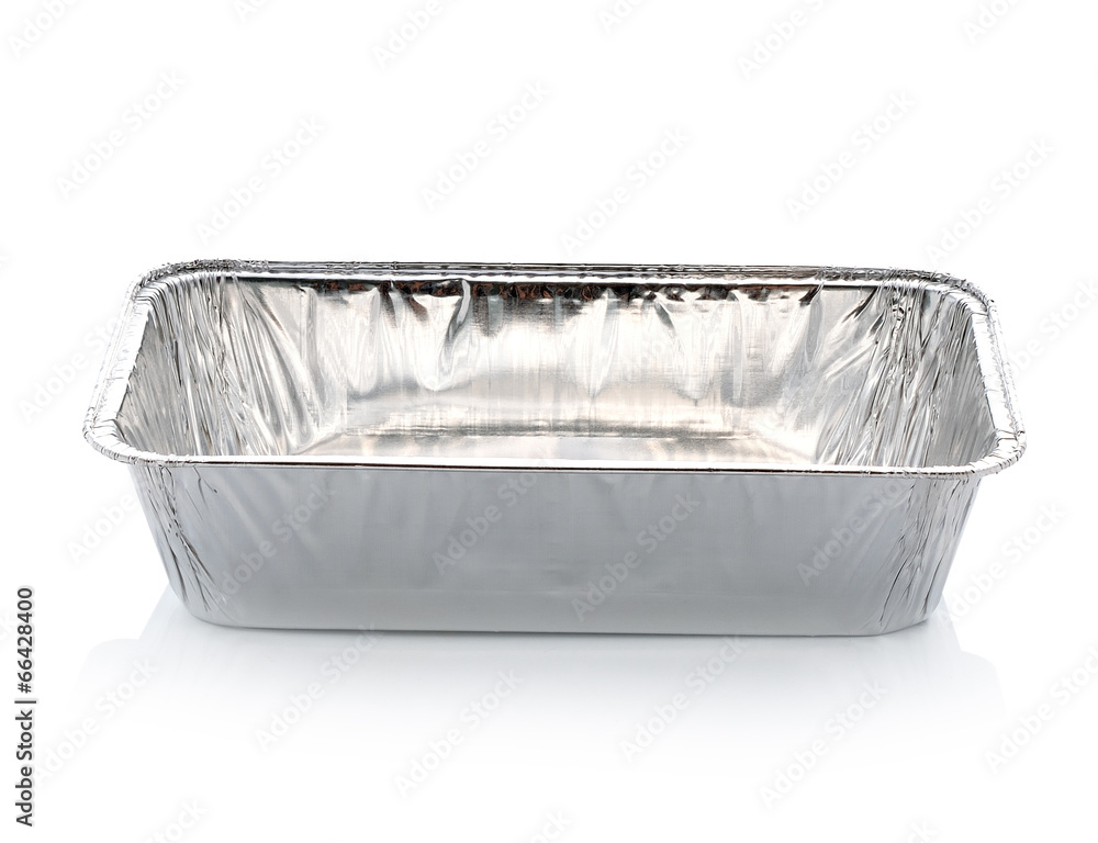 Foil Container isolated on white background. Stock Photo | Adobe Stock