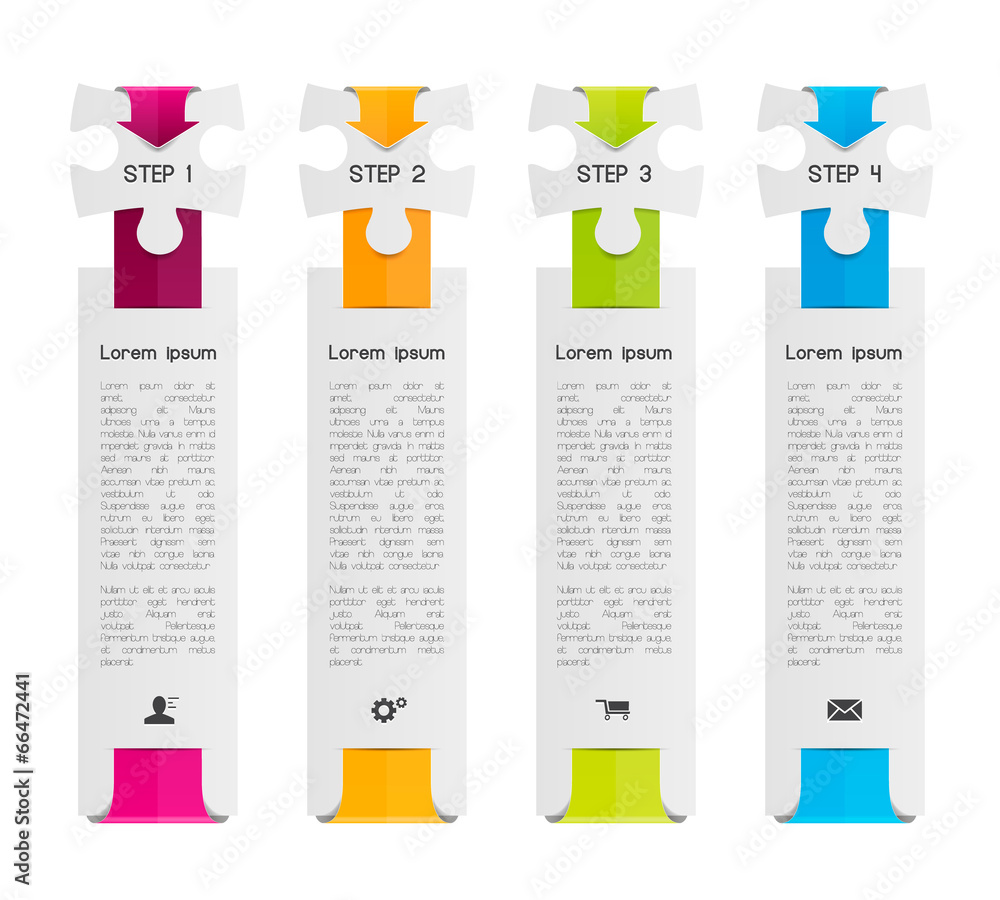 Step by step infographics Stock Vector | Adobe Stock