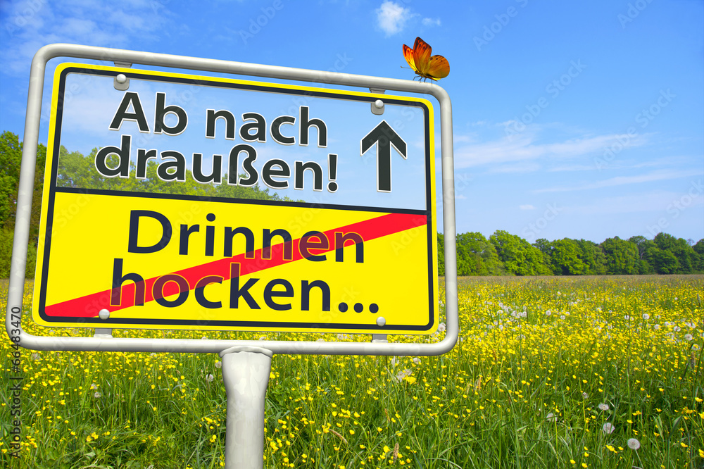 Ab nach draußen! Stock Photo | Adobe Stock