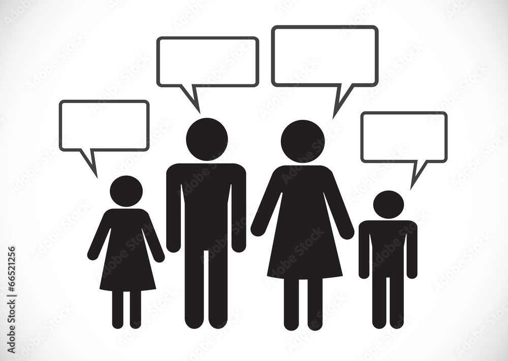 Man People Thinking Talking Conversation Icon Symbol Sign Pictog Stock ...