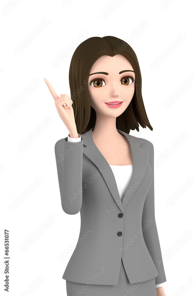 3D illustration character - business woman Stock Illustration | Adobe Stock