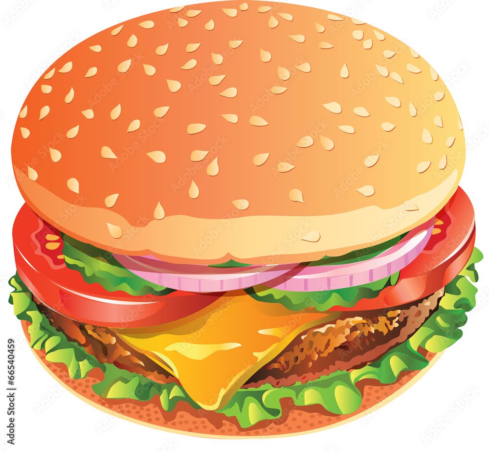 hamburger Stock Vector | Adobe Stock
