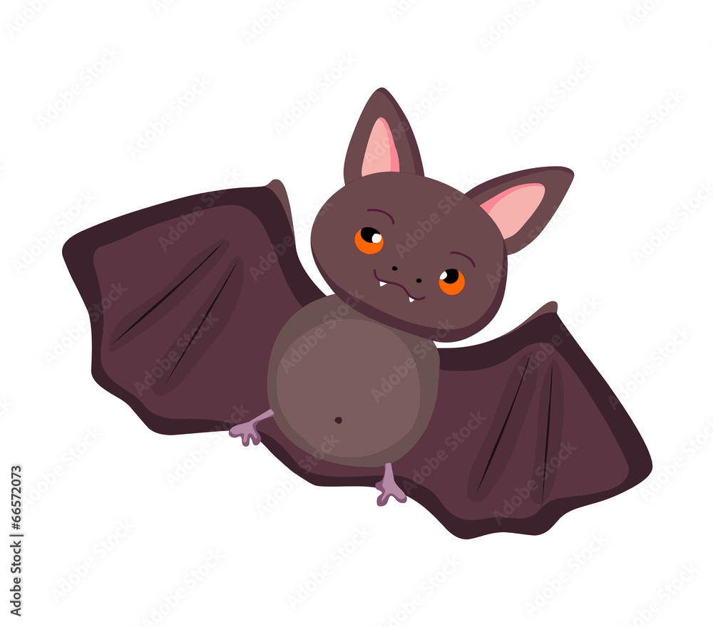 Cute baby bat cartoon Stock Vector | Adobe Stock