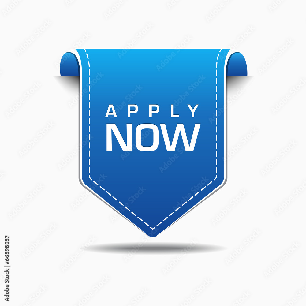 Apply Now Blue Label Icon Vector Design Stock Vector | Adobe Stock