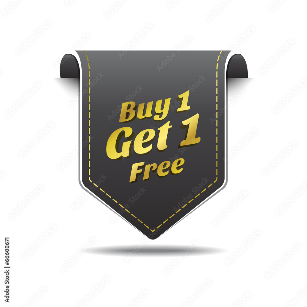Buy 1 Get 1 Gold Black Label Icon Vector Design Stock Vector | Adobe Stock