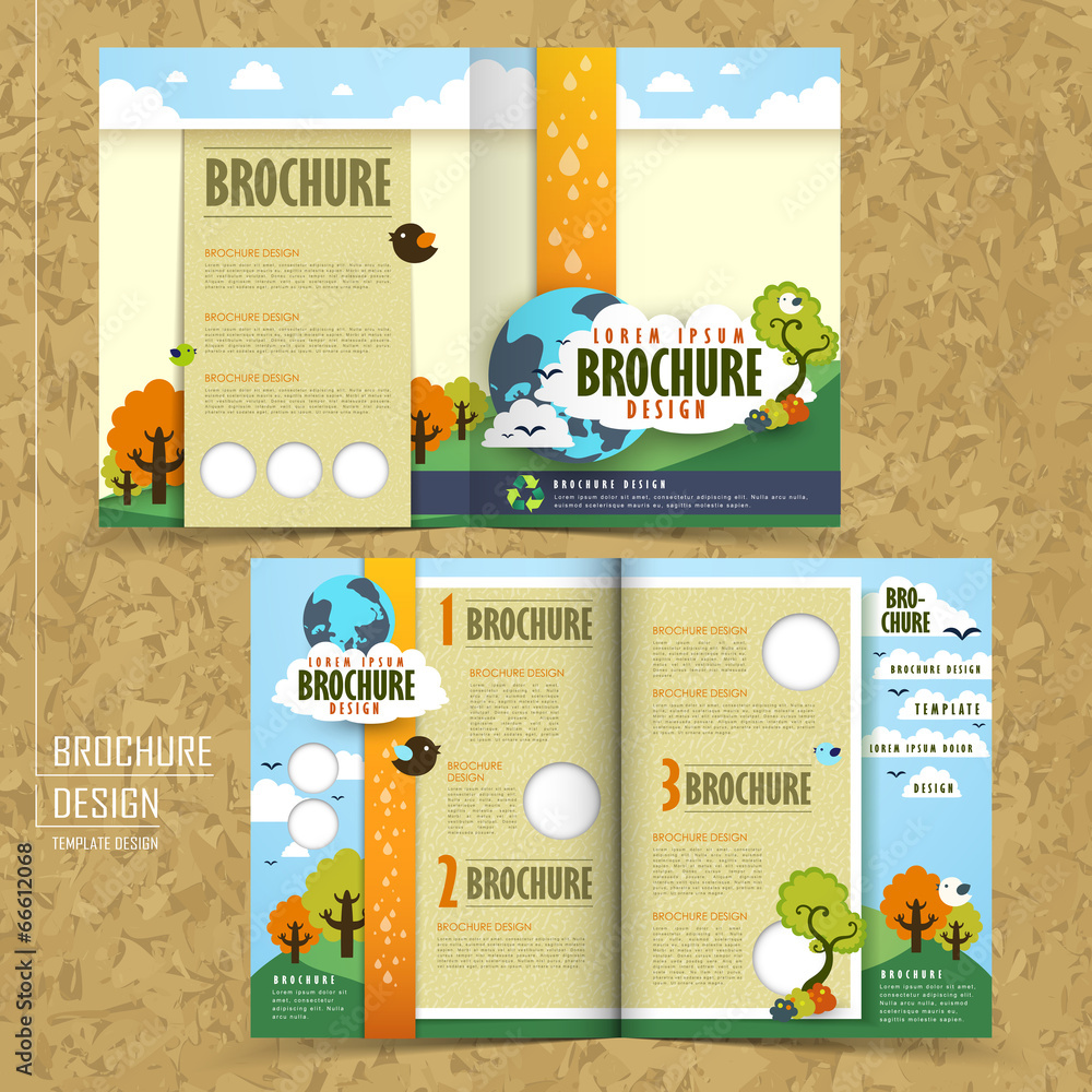 vector concept of environmental brochure design Stock Vector | Adobe Stock