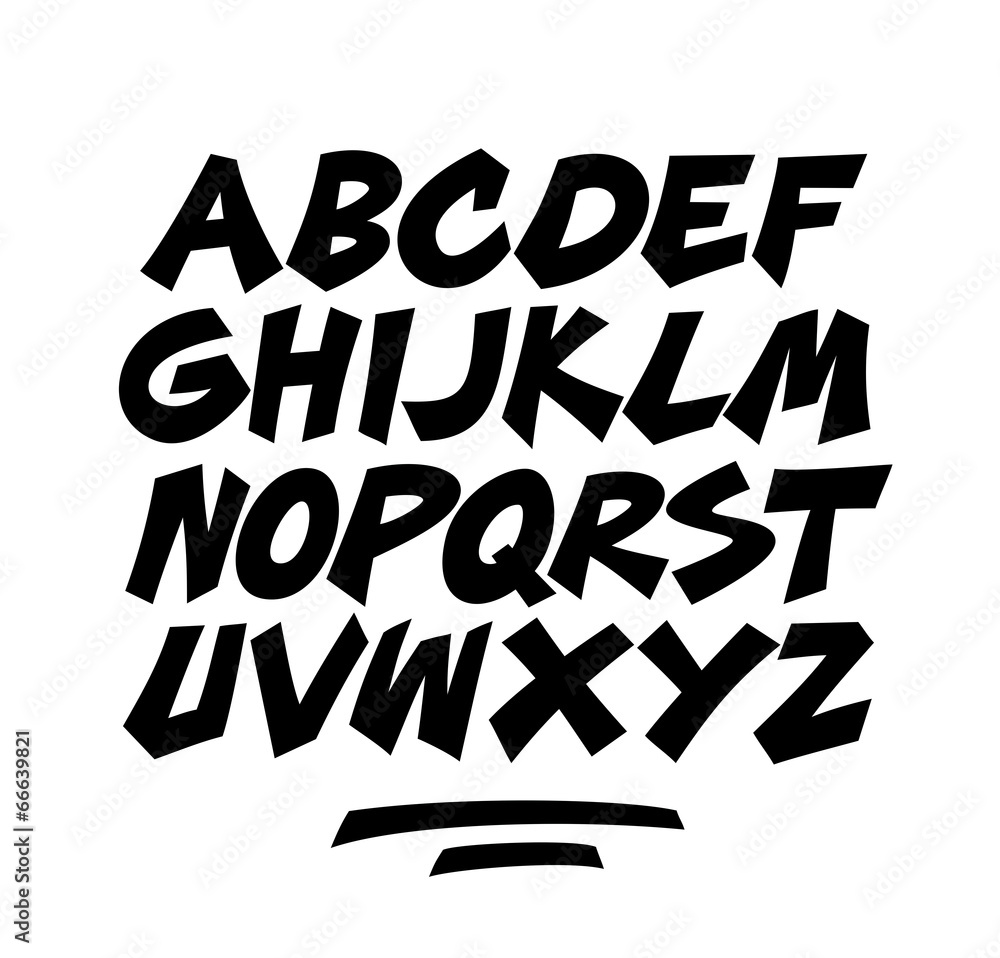 Cartoon comic doodle font alphabet. Vector Stock Vector | Adobe Stock
