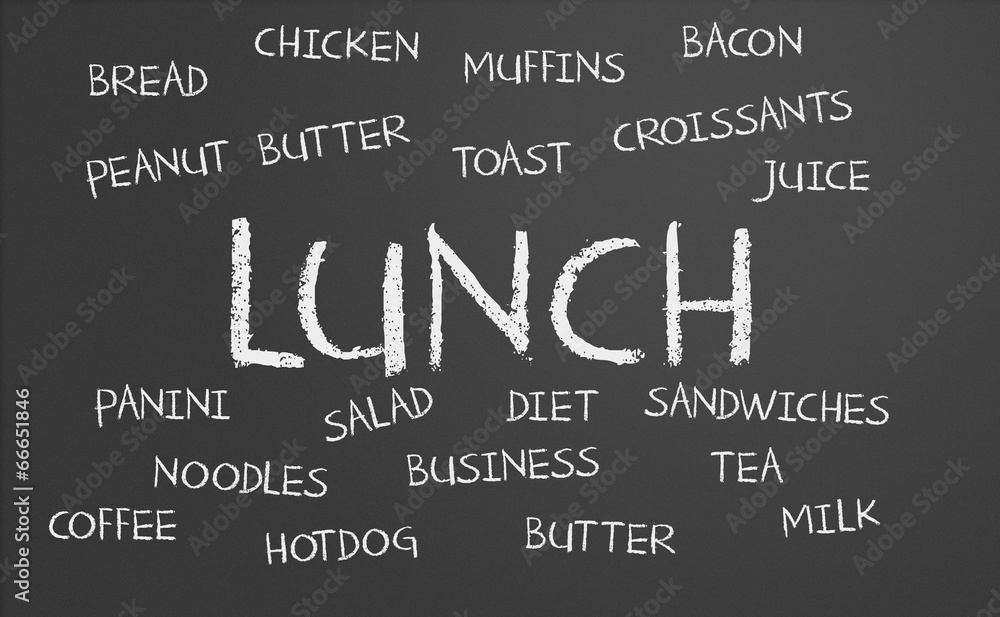 Lunch word cloud Stock Illustration | Adobe Stock