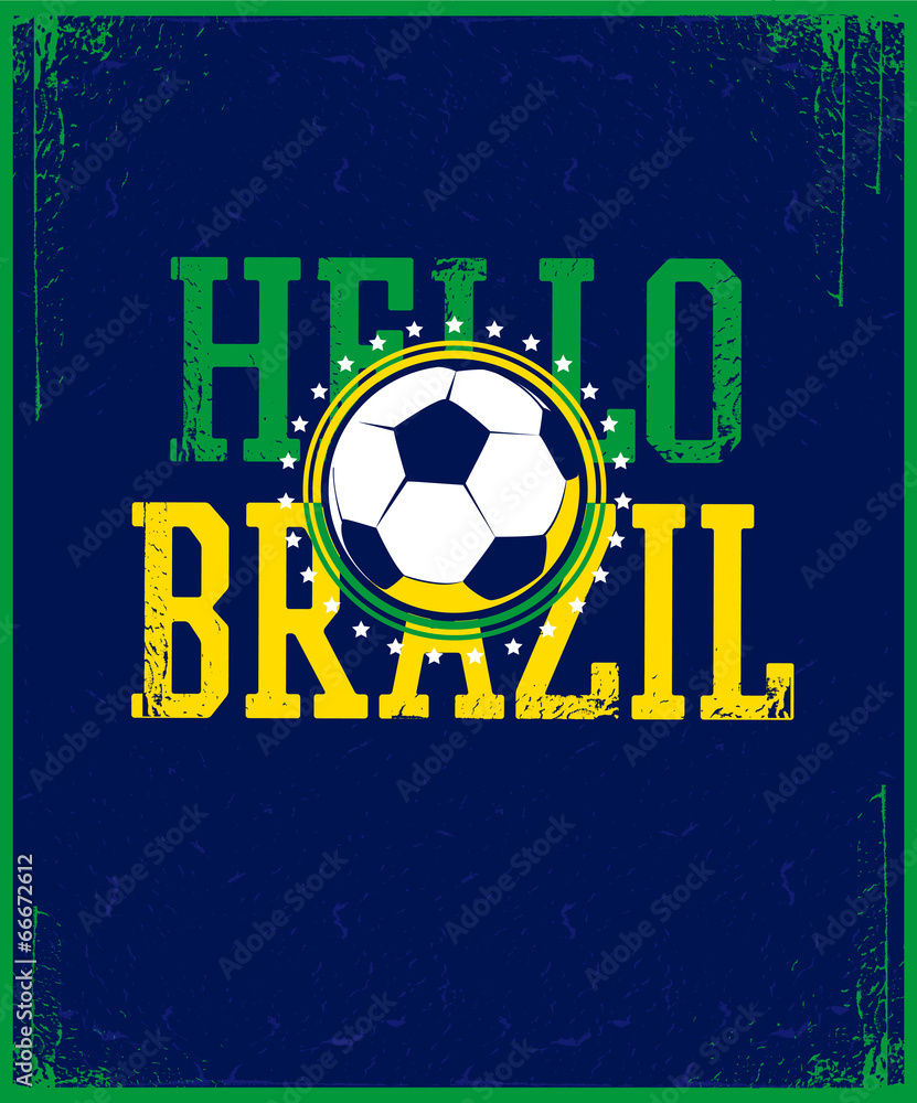 Hello Brazil poster. Stock Vector | Adobe Stock