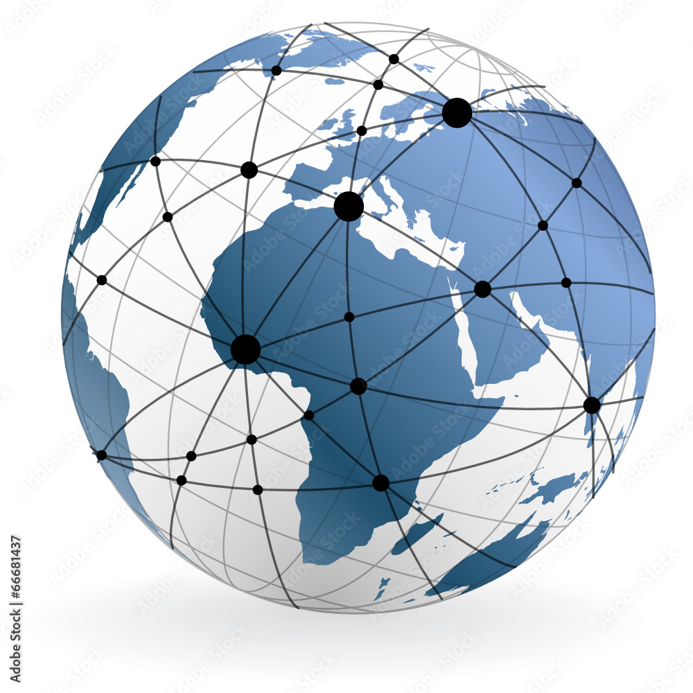 Globale Vernetzung Stock-Vektorgrafik | Adobe Stock